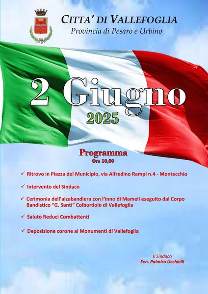 Festa della Repubblica 2025: la Città di Vallefoglia celebra il 2 ...
